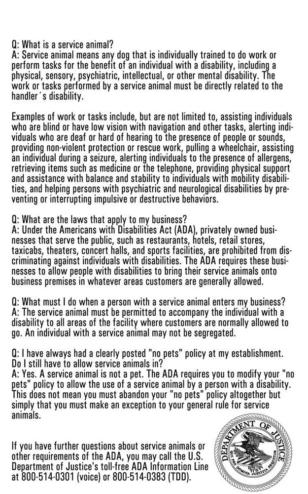 Snapklik.com : ADA Service Dog Law Cards 2025 - THE ORIGINAL - 50 ADA ...