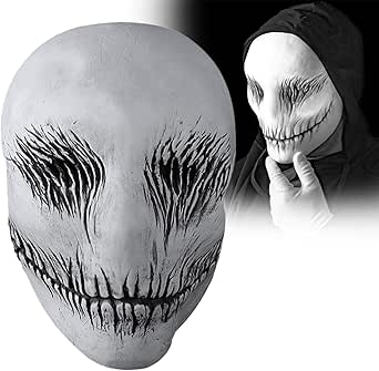 Amazon.com: XKEJKNY Creepy Slenderman Smile Mask, 3PCS Scary Ghostface ...