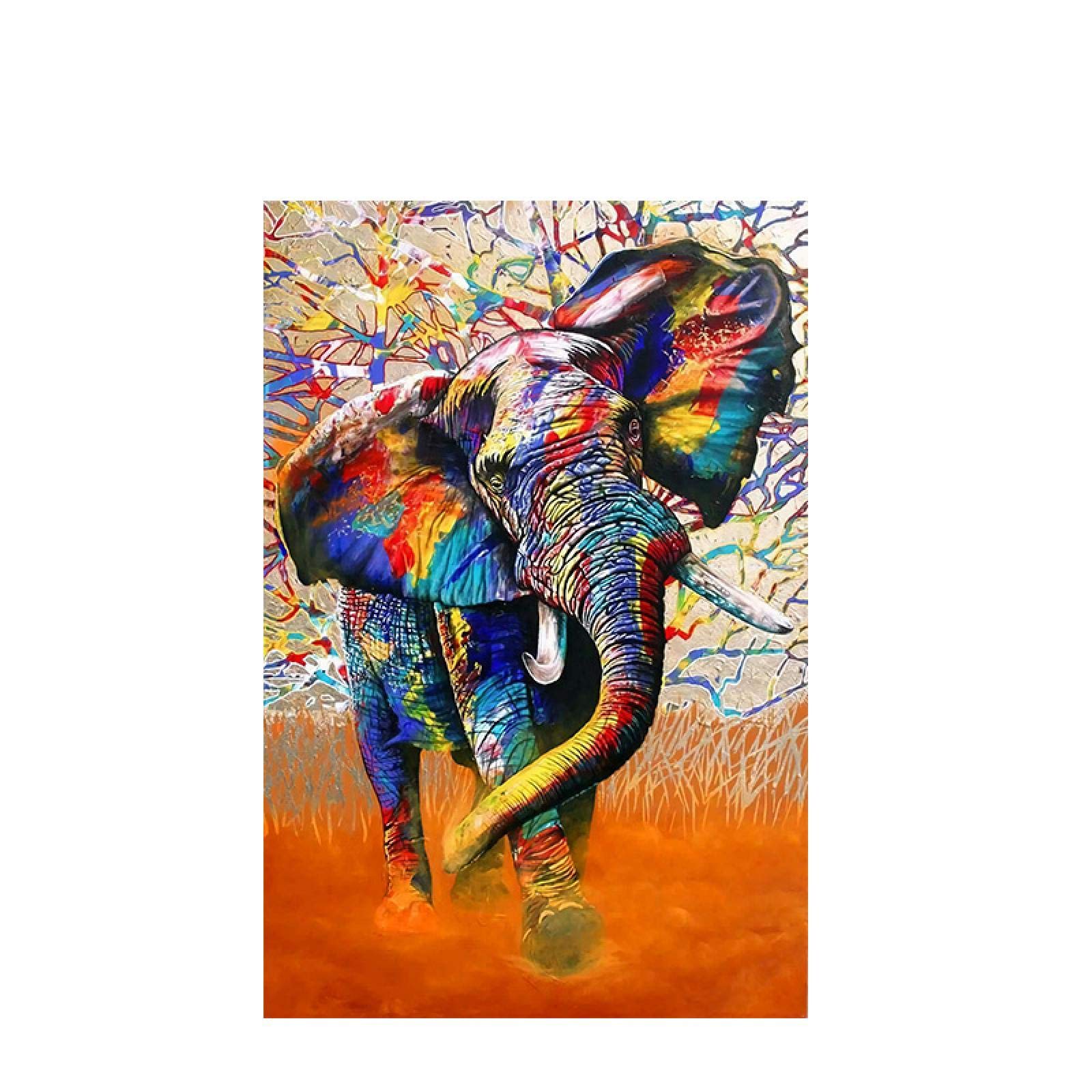 Aquarell Elefant Malerei ELEFANT #22 Acrylgemälde Modern In Türkis