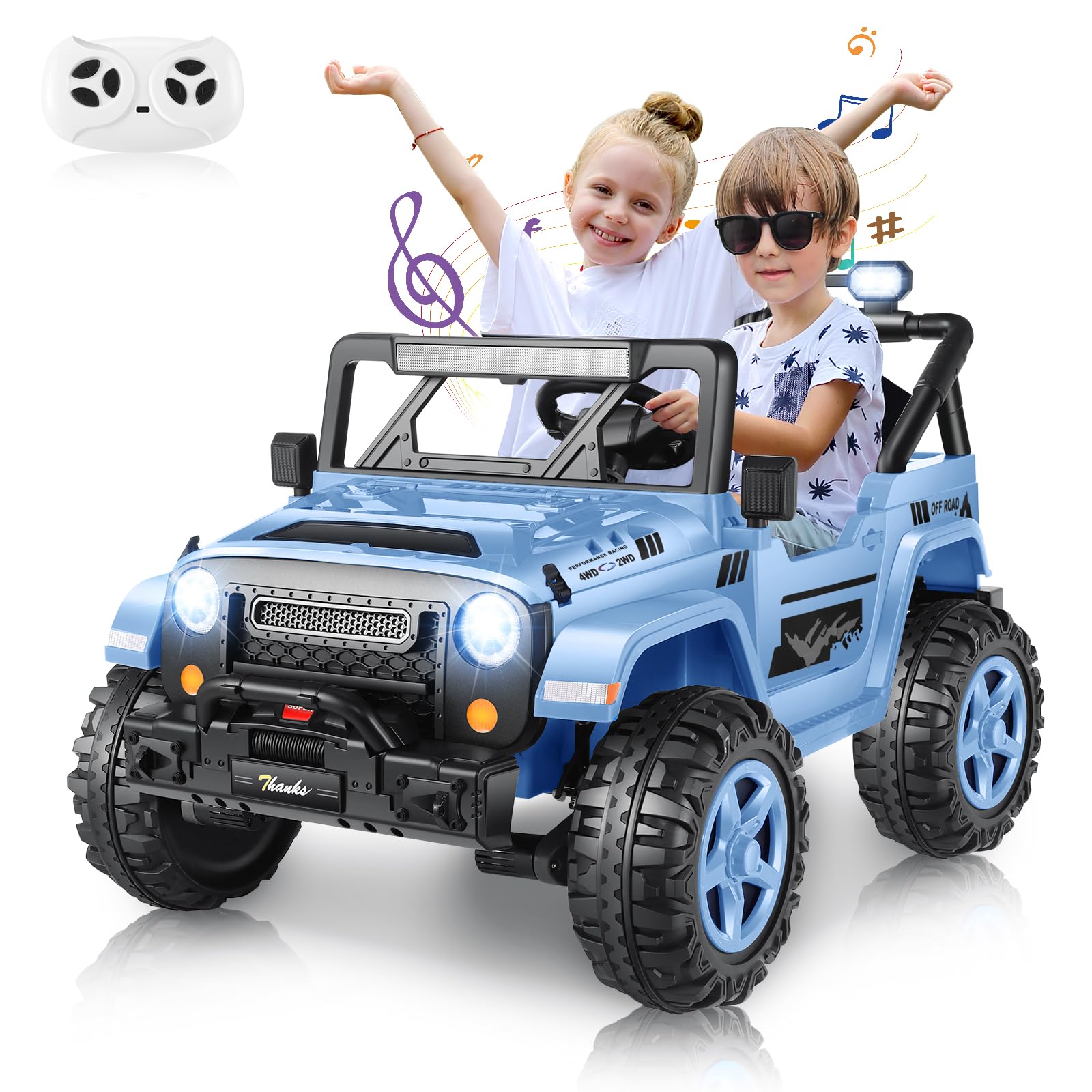 Amazon.com: Hikole 2 Seater XL Ride on Cars for Kids - 24V Electric Car with 20 Inch Wide Seat ...