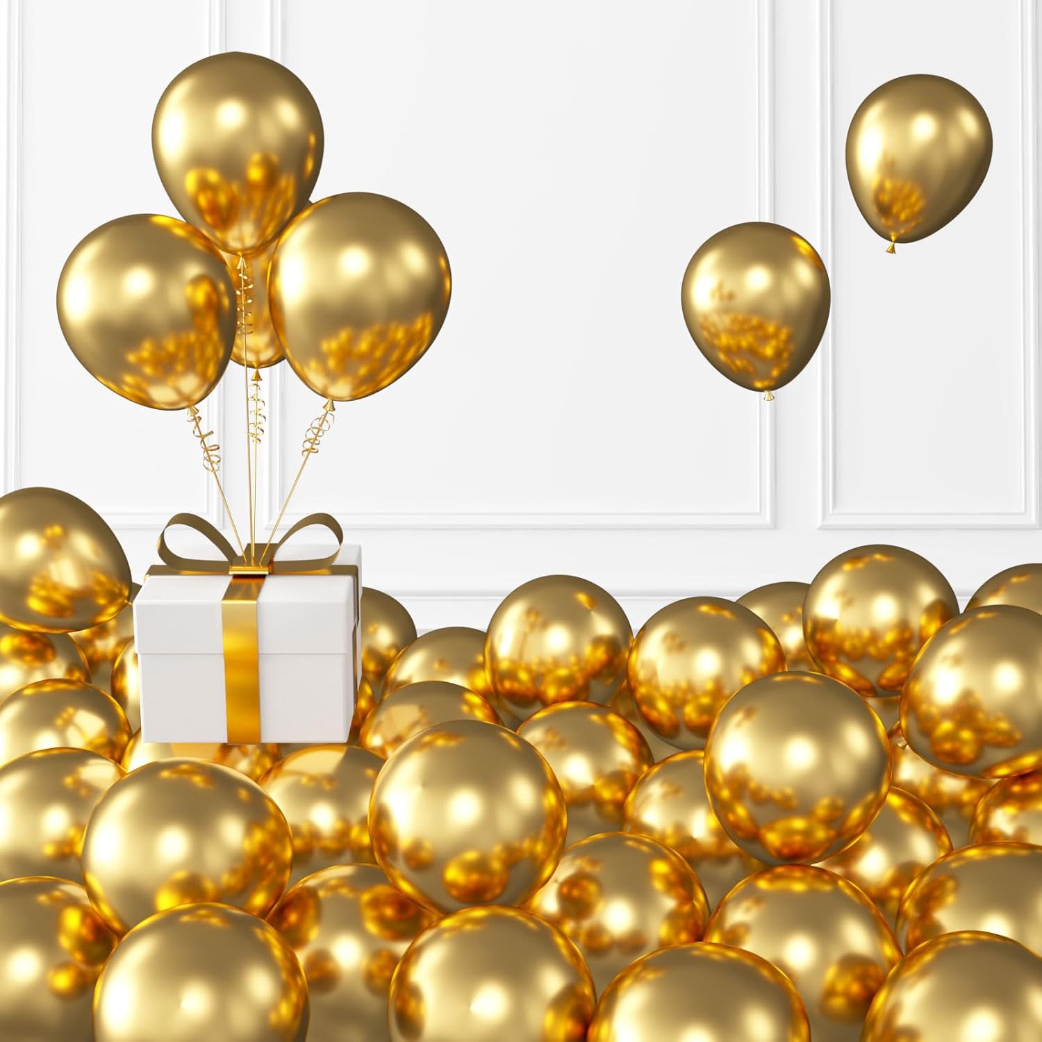 Amazon.com: KALOR Metallic Gold Balloons, 100 pcs 5 inch Thick Latex ...