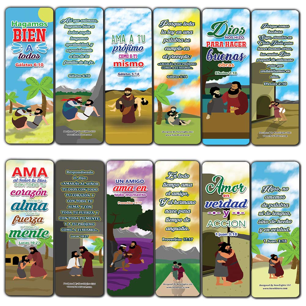 Spanish The Good Samaritan Christian Bookmarks Cards (60-Pack) - Church ...