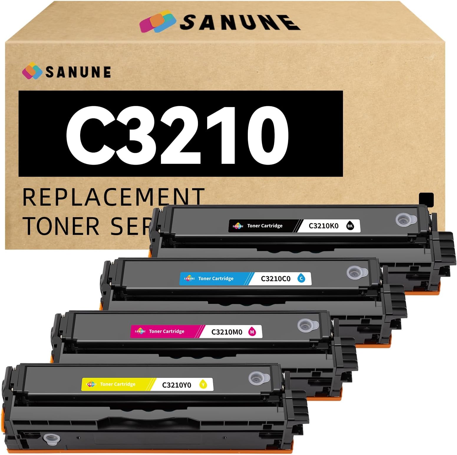 Lexmark C3210 Toner Cartridge Lexmark C3210 Black Cyan Magenta Yellow ...