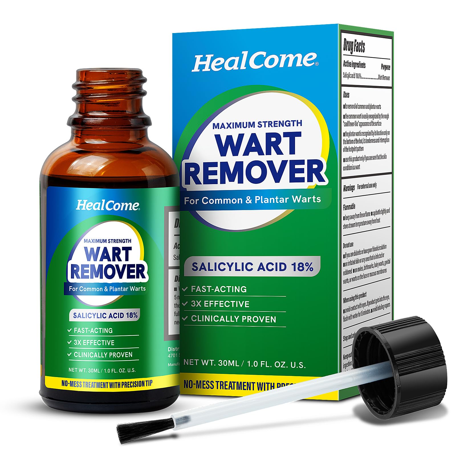 Amazon.com: Healcome Wart Remover Fast Acting: 18% Salicylic Acid ...