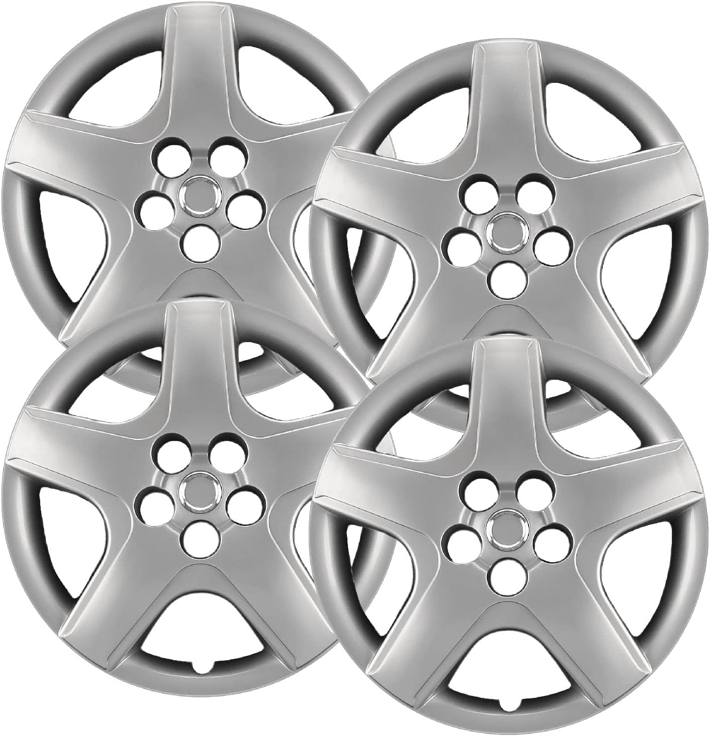 Amazon.com: Hubcaps.com - Premium Quality 16 inch Silver Hubcaps fits ...