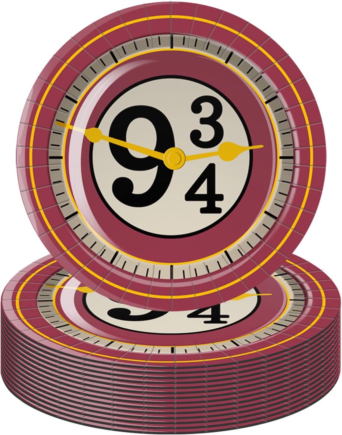 Amazon.com: Apchyfjo 40Pcs 7 Inch Tea Party Plates Rabbit Clock Key ...