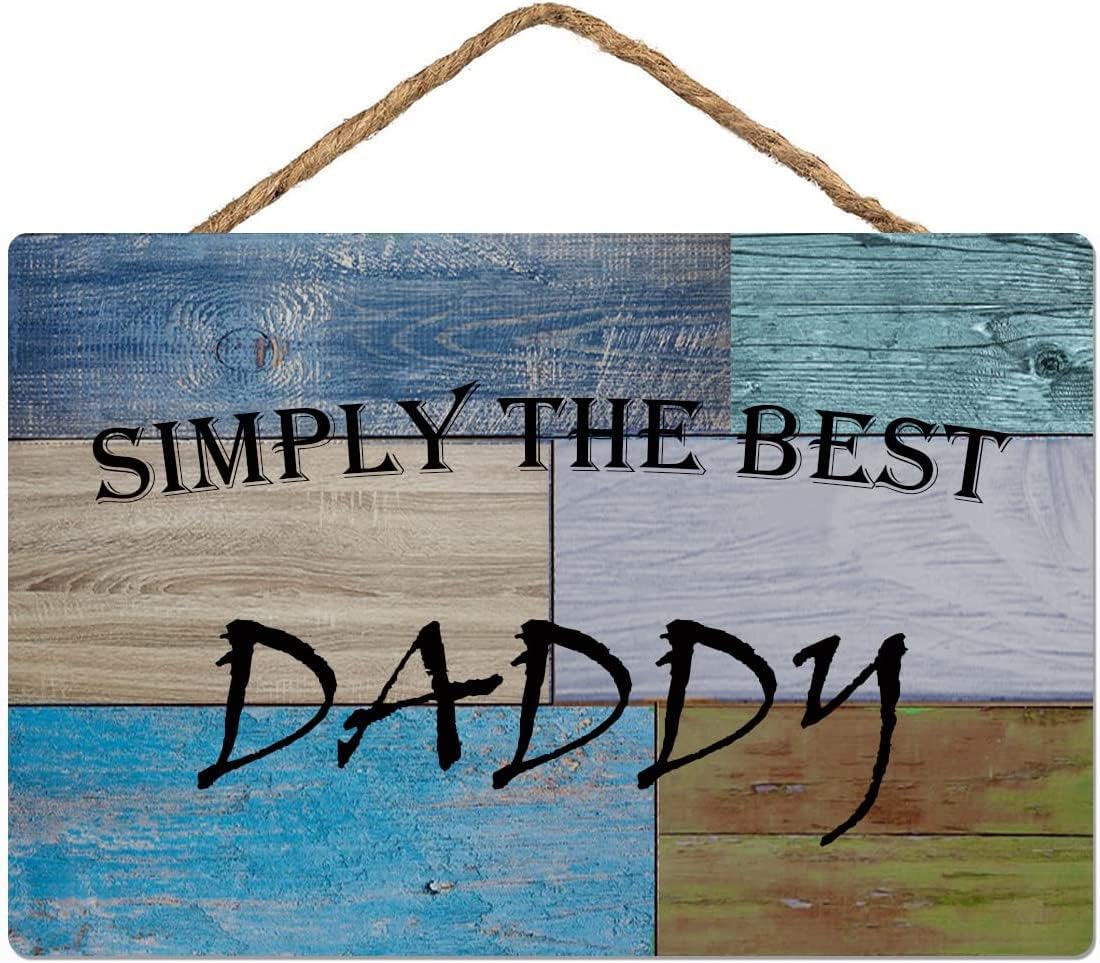Amazon.com: YAMIDAI Simply The Best Daddy Rustic Wood Sign 8x12 inch ...