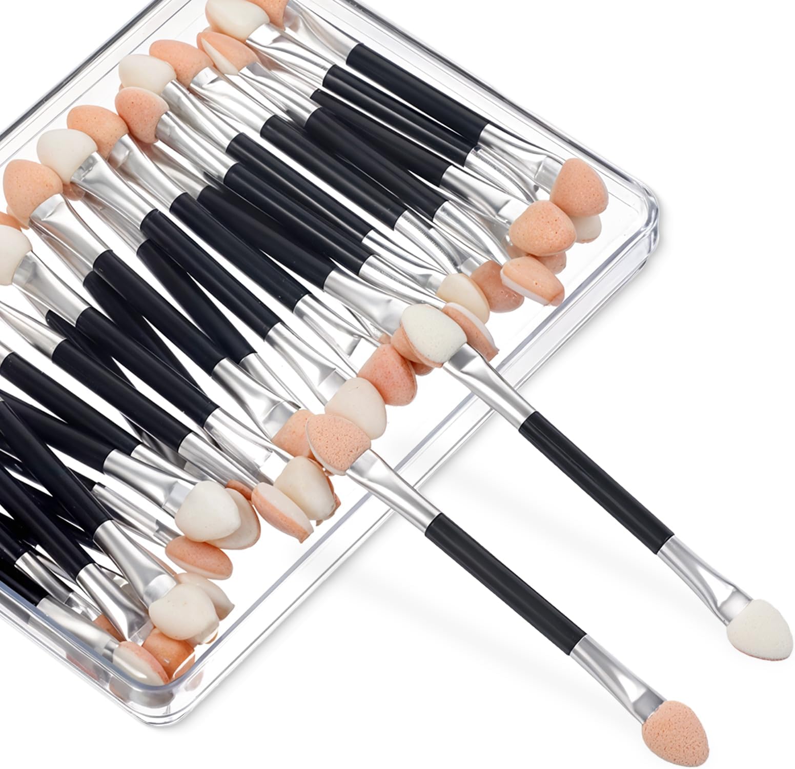 Amazon.com: Eyeshadow Applicators, 100PCS Disposable Eyeshadow Brush ...