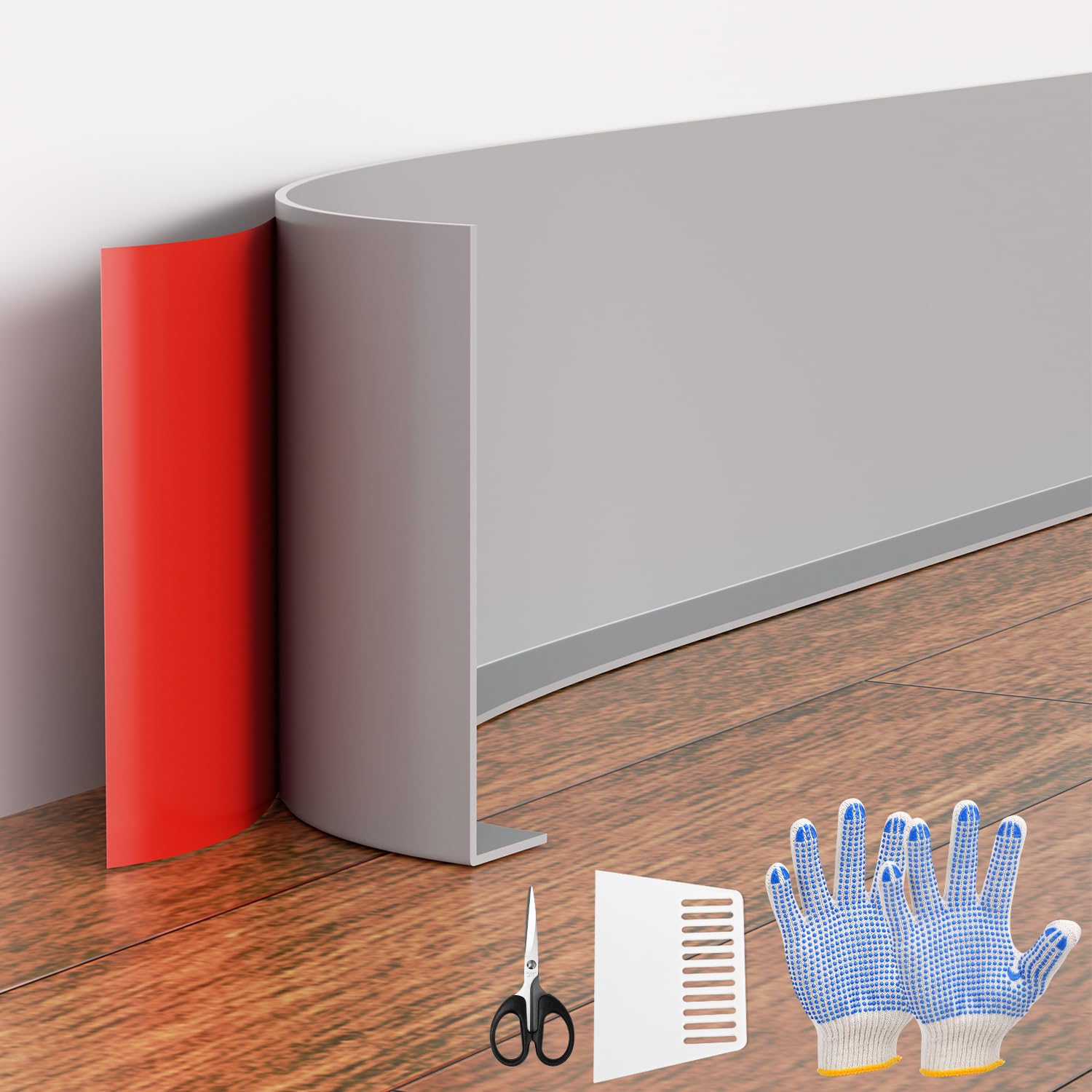 Amazon.com: Fuairmee Vinyl Baseboard Molding - 5 Inch(W) x 20 Feet(L ...