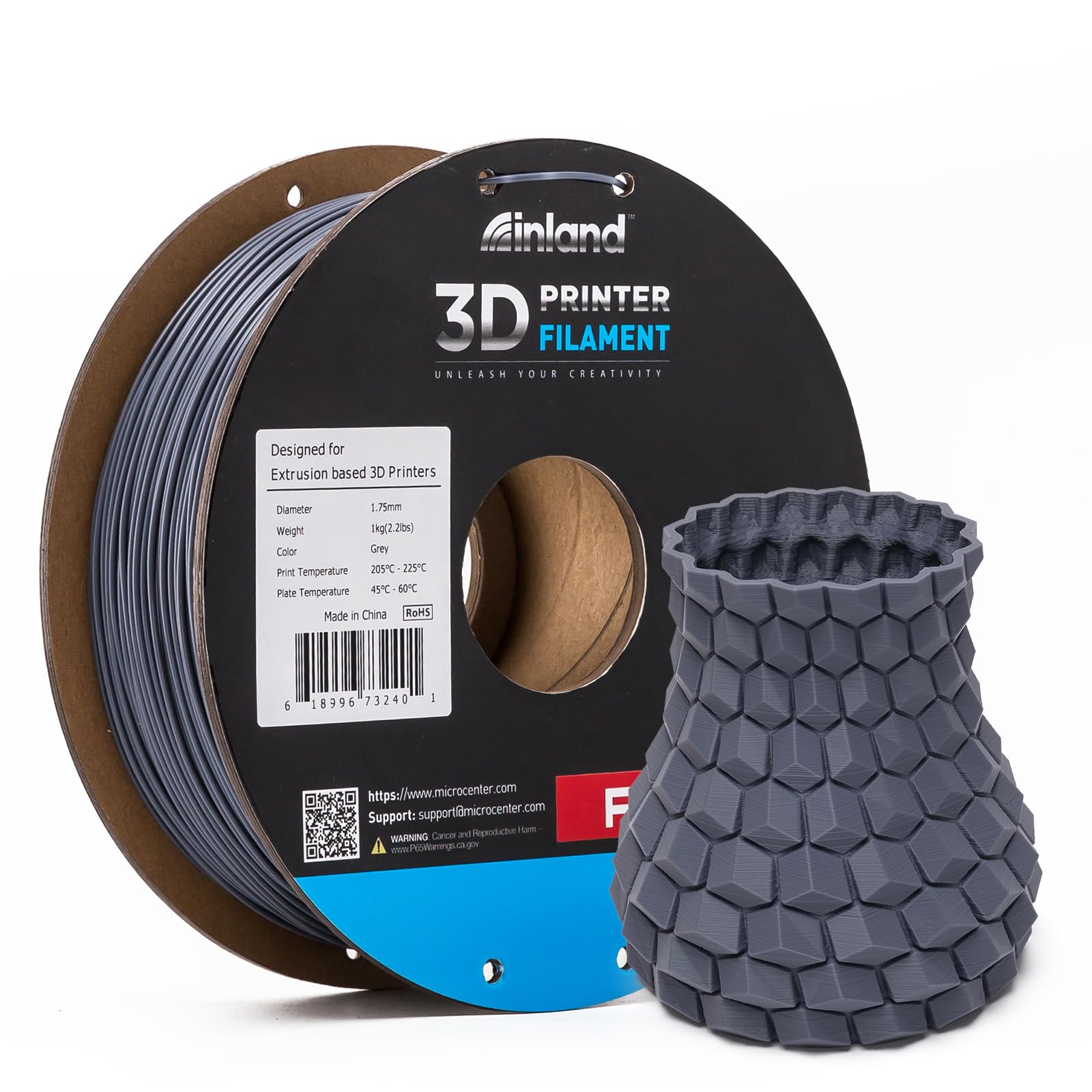 Snapklik.com : INLAND Micro Center PLA+ 3D Printing Filament 1.75mm ...