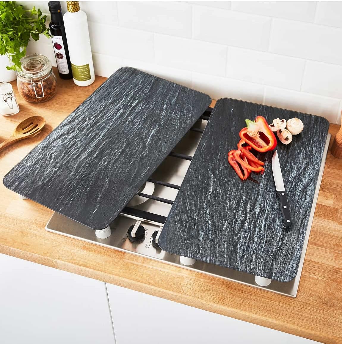 Zeller 26207 2-Piece 52 x 30 x Chopping Board/Worktop Saver Set for 4 ...