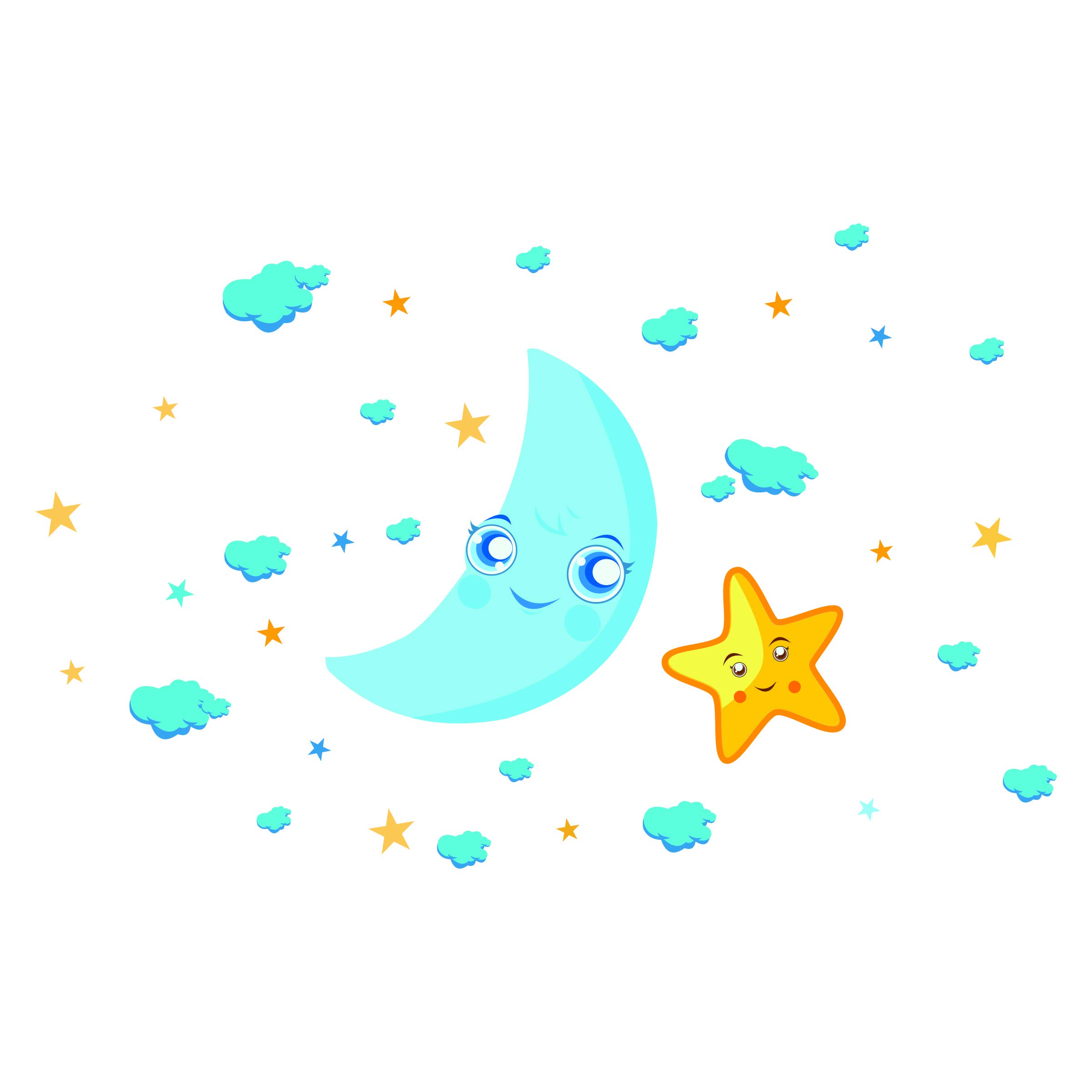 Animated Moon And Stars