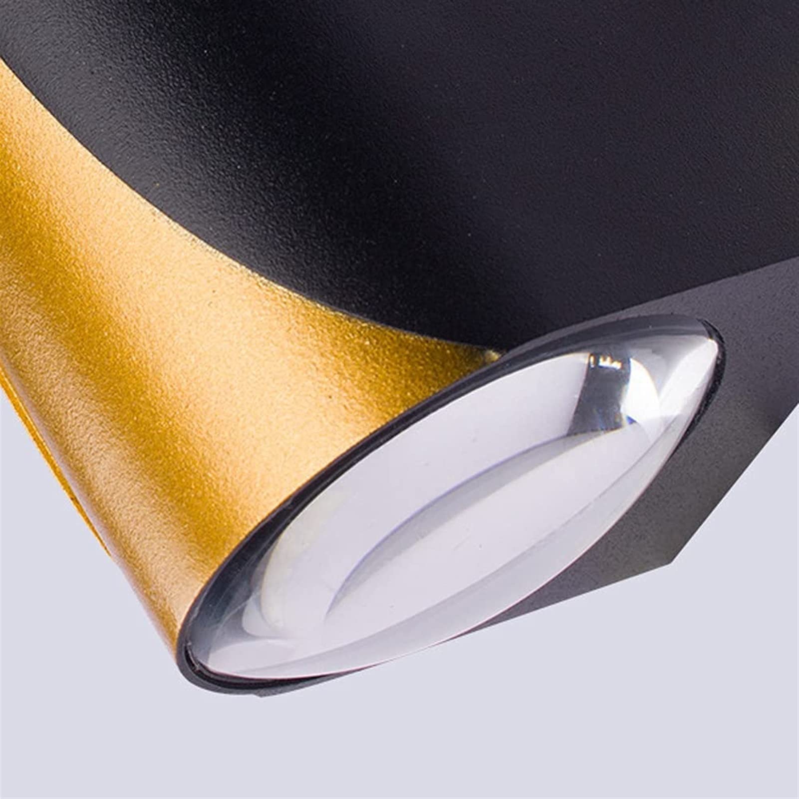 Black And Gold Up Lighting Lucide Xio LED Up & Down Wall Light Black