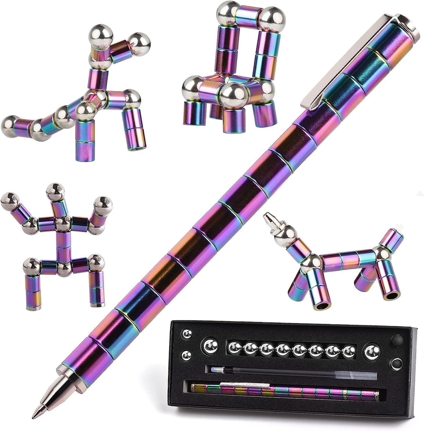 Amazon.com: Lumkou Fidget Pen, Decompression Magnetic Metal Pen ...