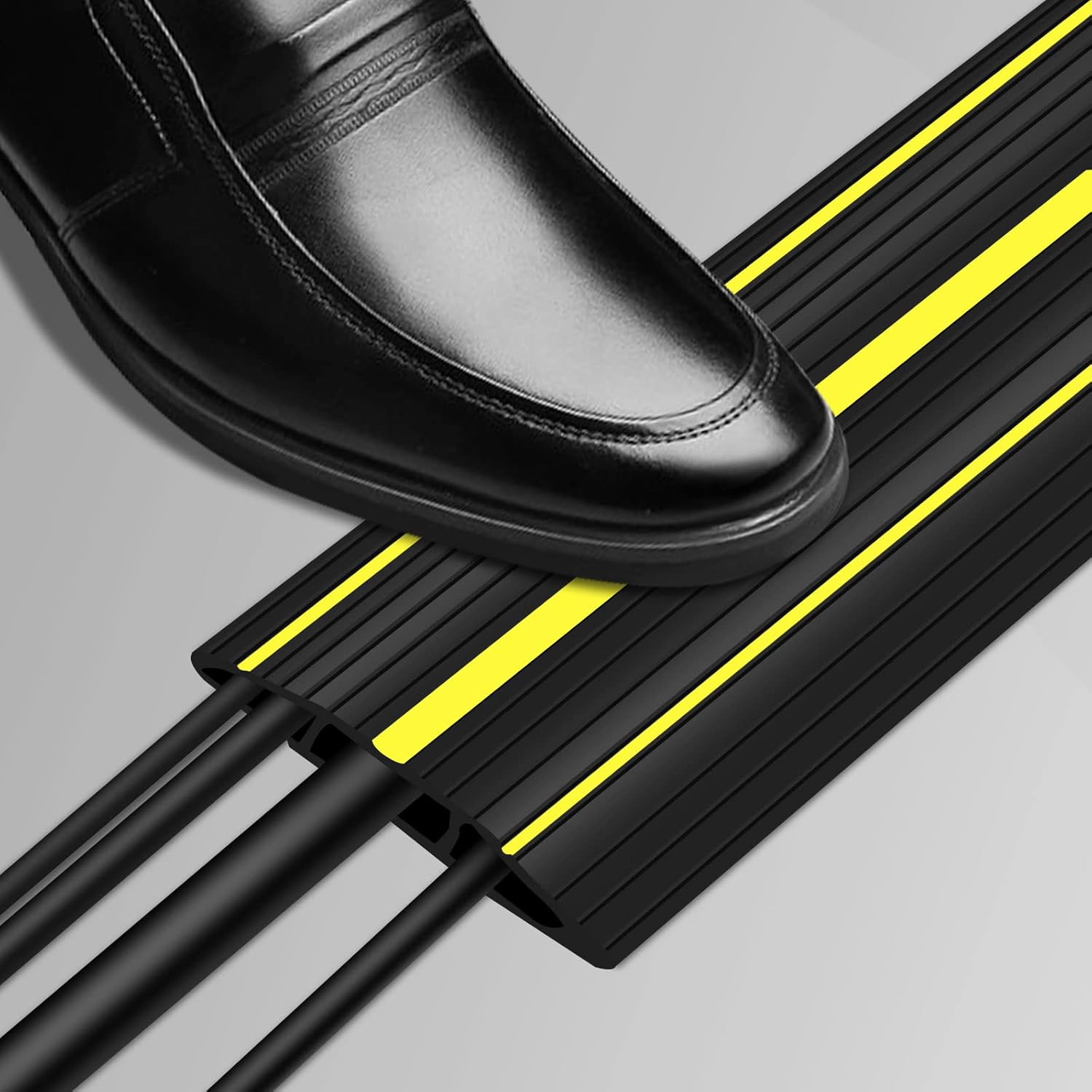 Floor Cable Protector, 2M Floor Cord Covers, Rubber Wire Cover, Outdoor ...