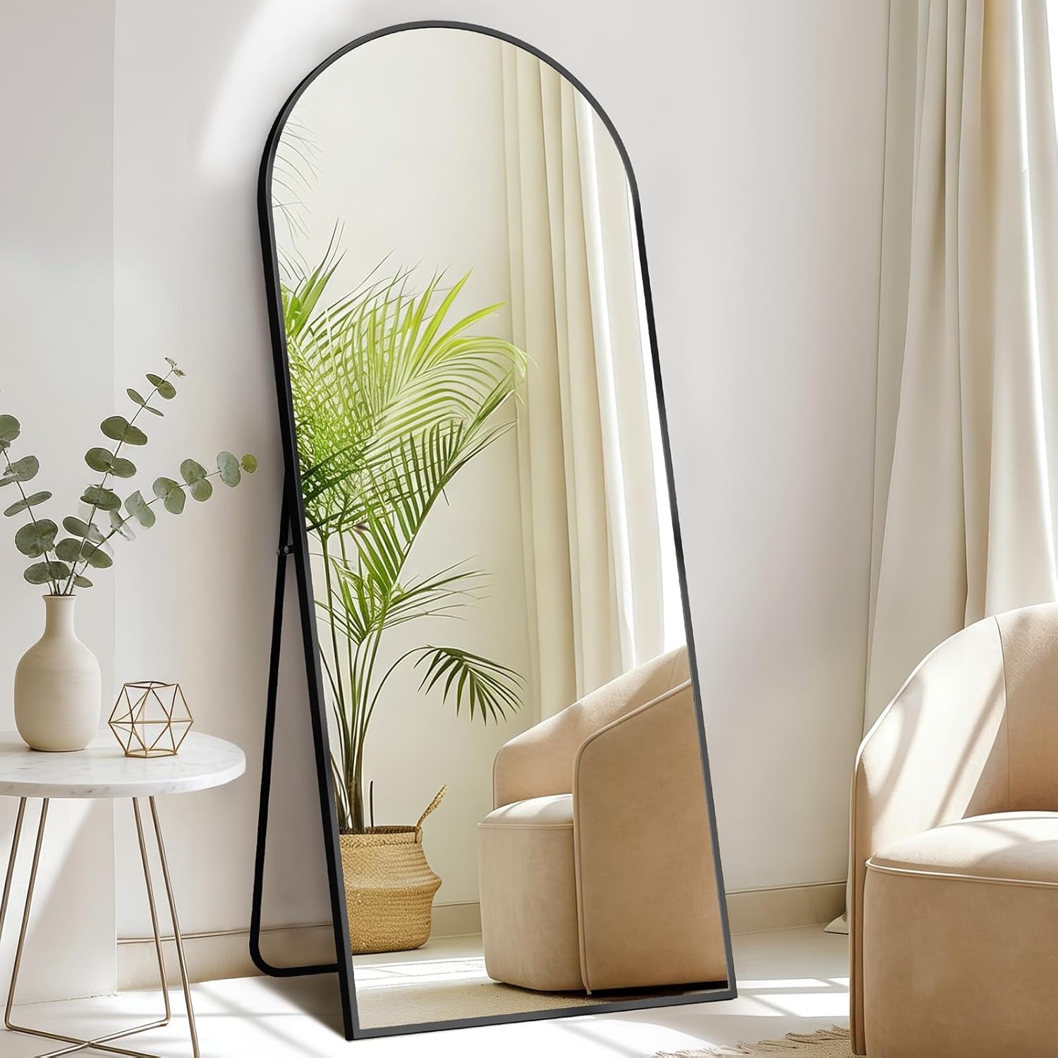 Amazon.com: DUMOS Arched Full Length Mirror with Stand Floor Standing ...
