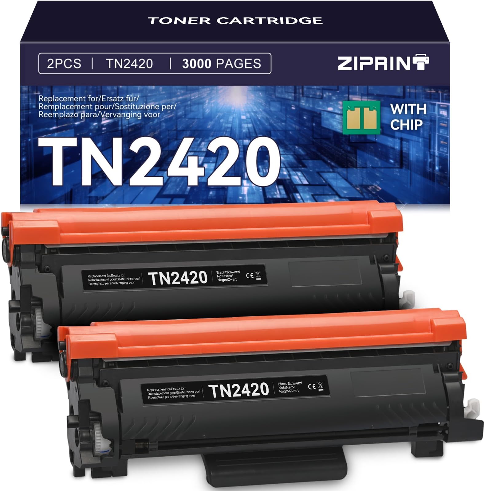 ZIPRINT tn2420 toner brother per toner brother mfc l2710dw mfc l2700dw ...