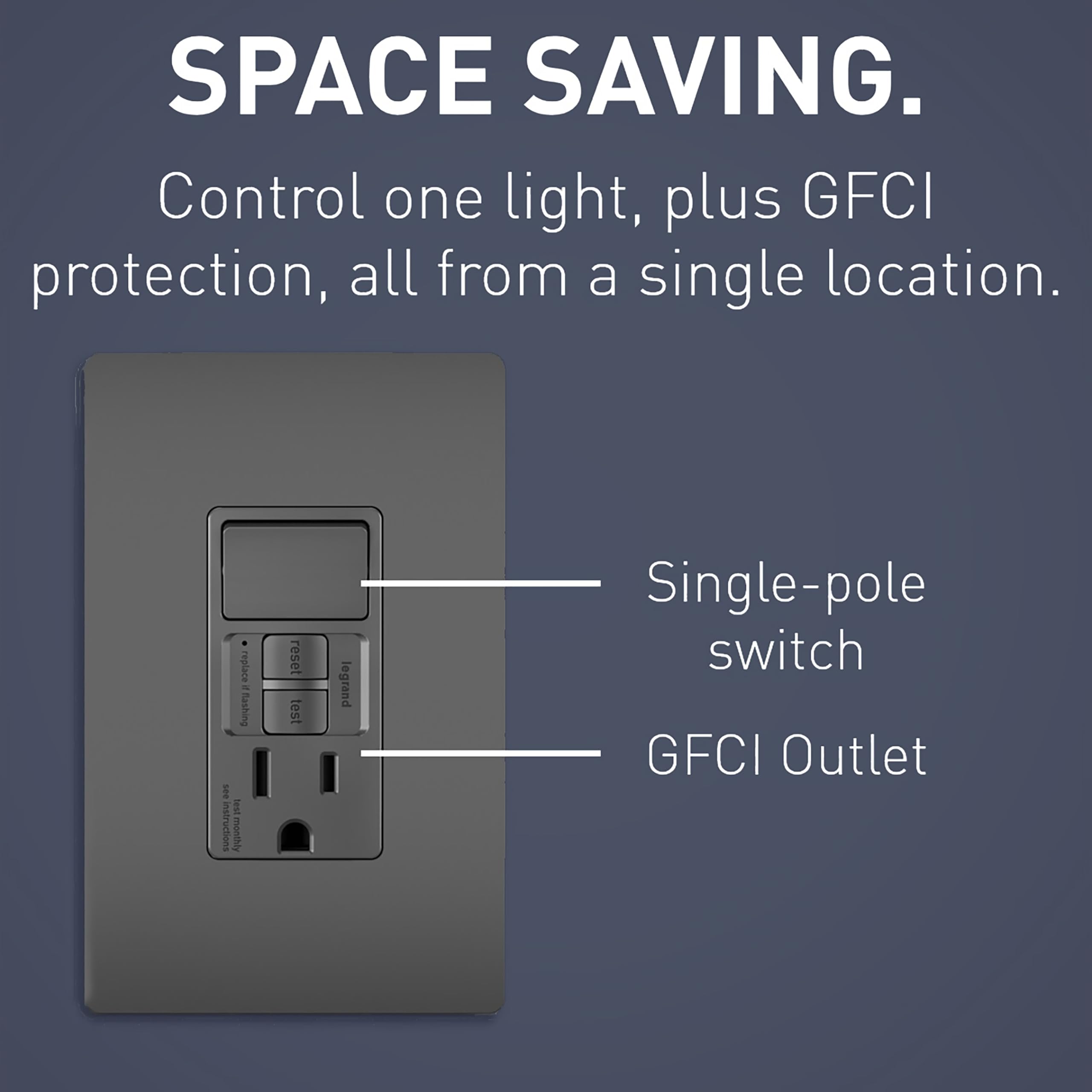 3 Way Switch Leviton GFCI Switch Outlet Combo, 15 Amp, Self Test ...