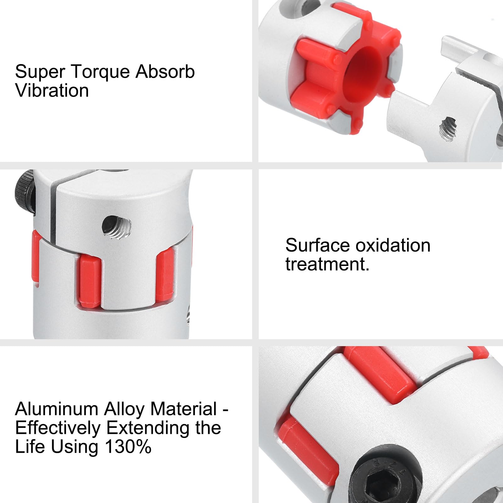 Snapklik.com : Uxcell D40 L66 14mm To 19mm Flexible Plum Shaft Coupling ...