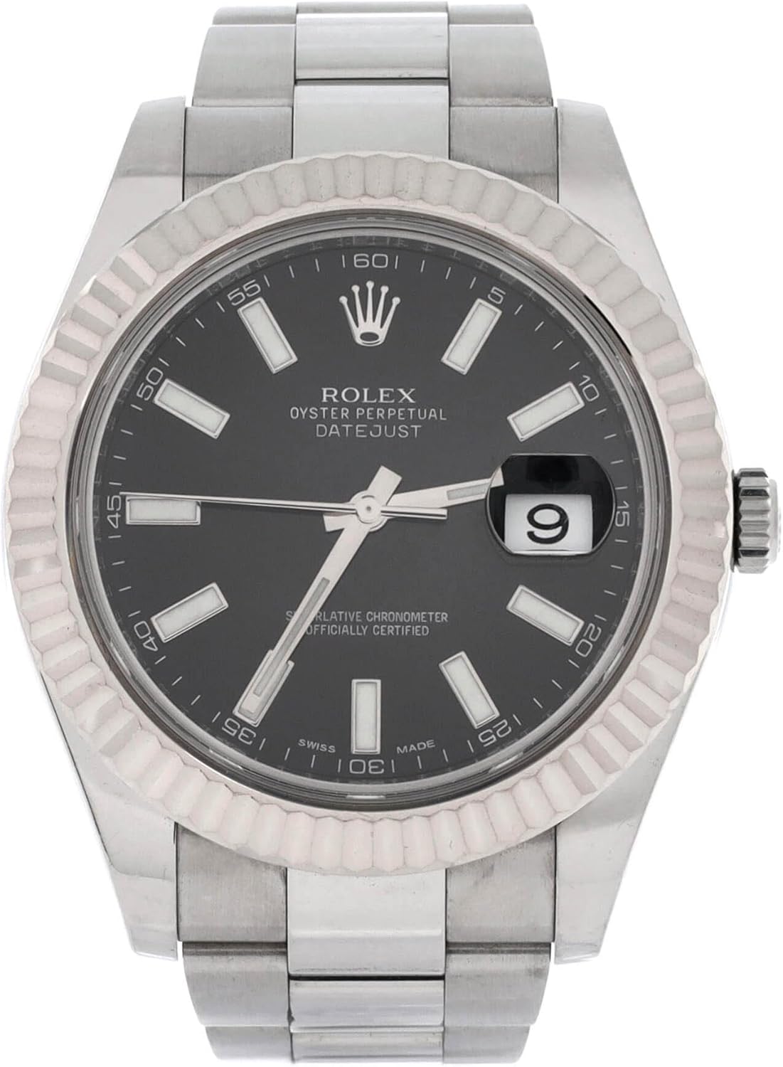 Amazon.com: Rolex, Pre-Loved Oyster Perpetual Datejust II Automatic Watch Stainless Steel and ...
