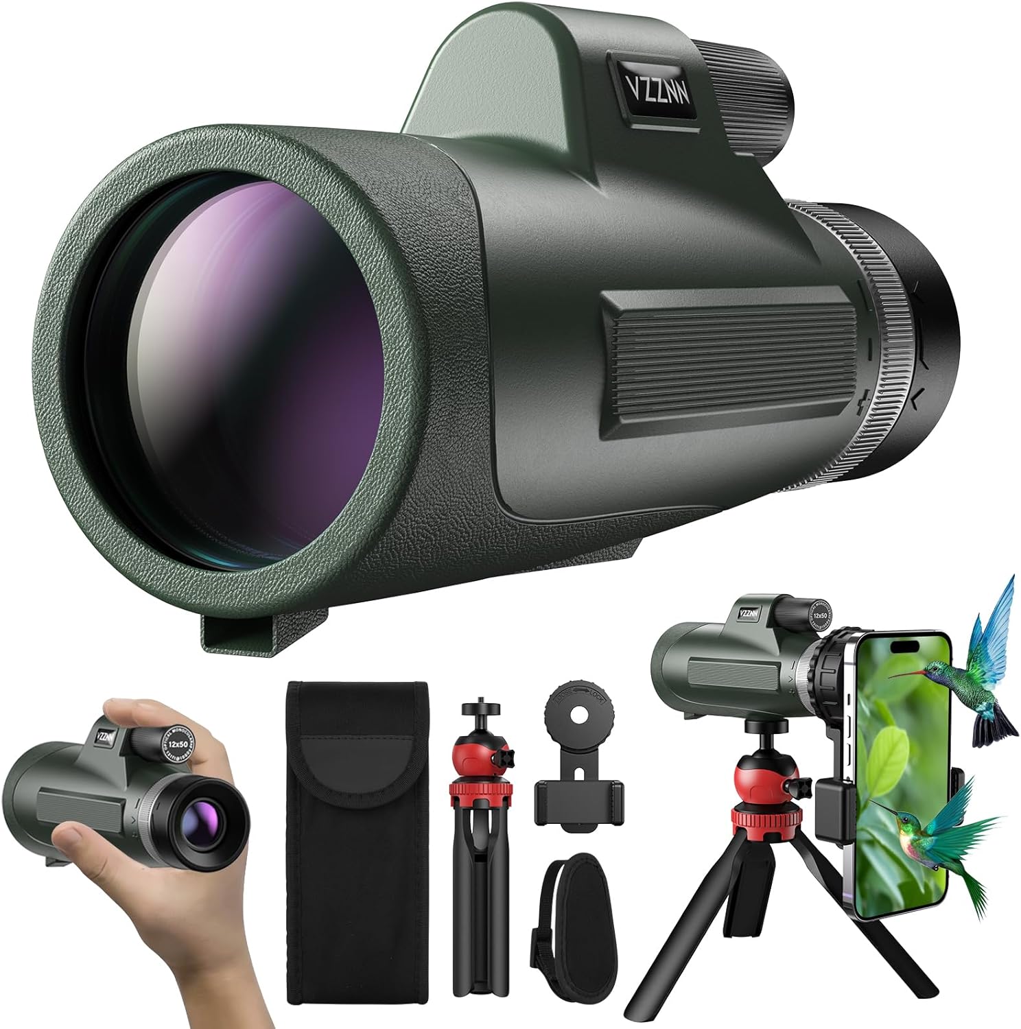 Amazon.com : 80x100 Monocular Telescope for Smartphone Compact ...
