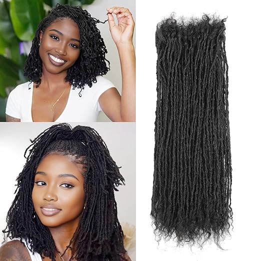 Amazon.com : 8-12 Inch Sister locs Human Hair Handmade Interlock Locs ...