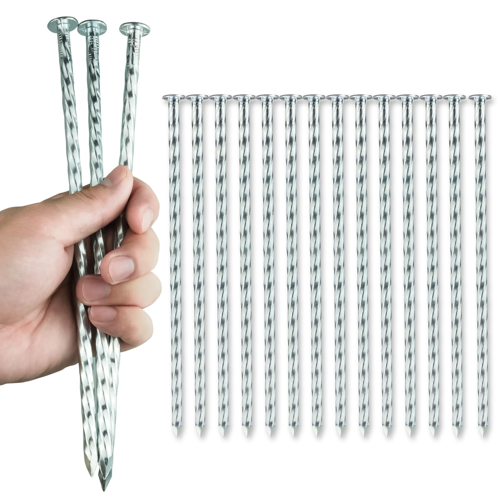 Snapklik.com : EISENSP 10-Inch Heavy-Duty Landscape Stakes, Galvanized ...