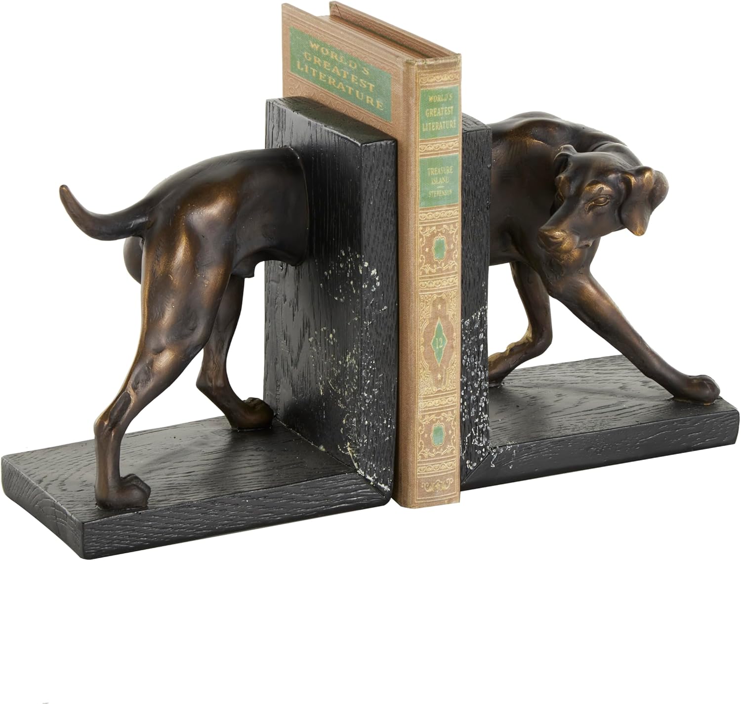Amazon.com: Deco 79 Polystone Dog Decorative Bookends Greyhound Non ...