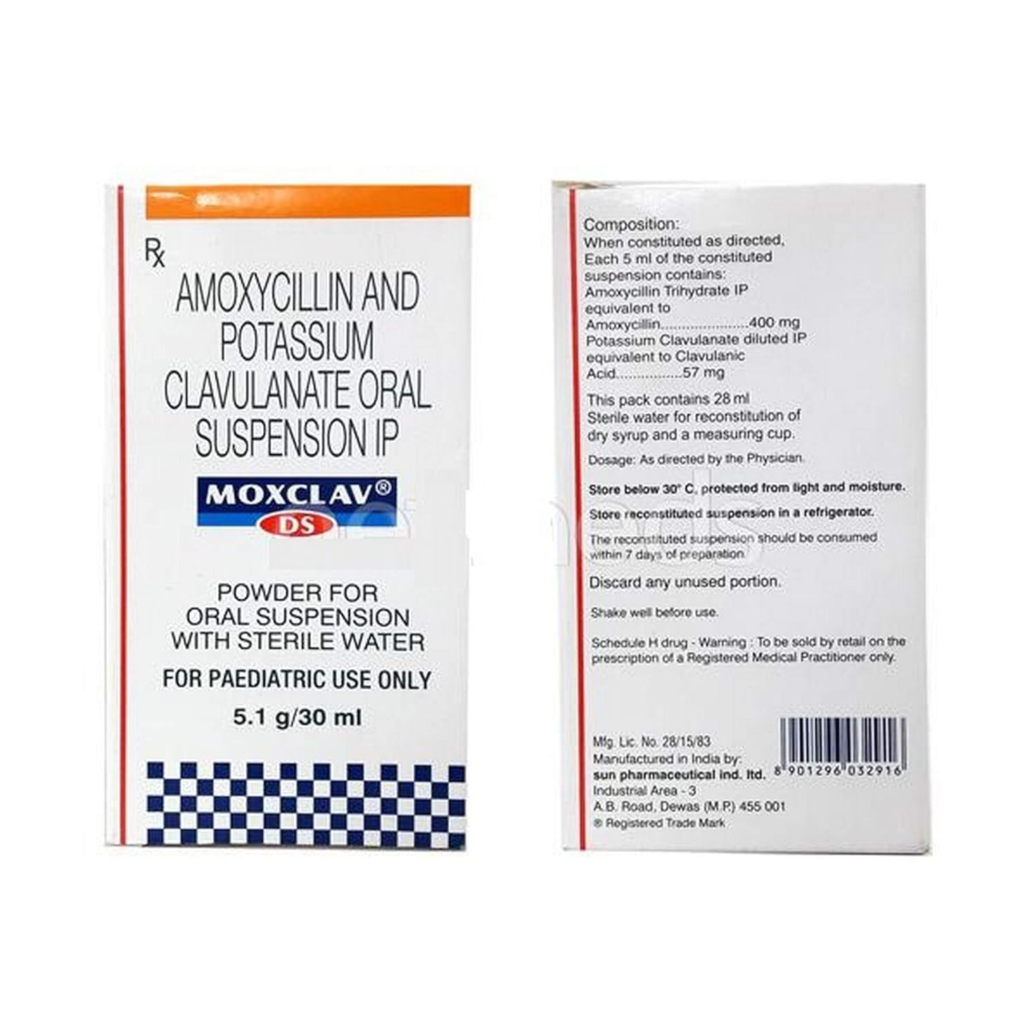 Mox CV DS 457mg - Bottle of 5.1 g/30 ml Suspension : Amazon.in: Health ...