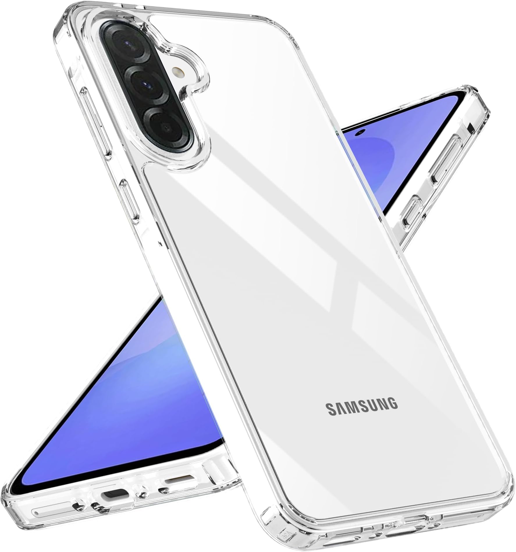 Amazon.com: Natbok for Samsung Galaxy A36 5G Clear Case,Shockproof Soft TPU Bumper and Hard PC ...