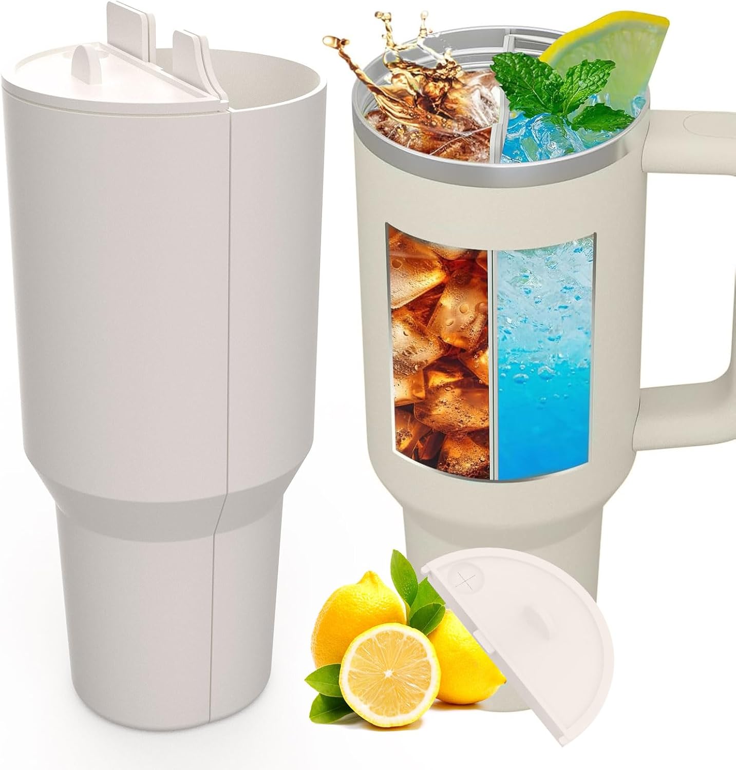 Amazon.com: 2 in 1 Drink Separator Compatible With Stanley 40 oz Cup ...