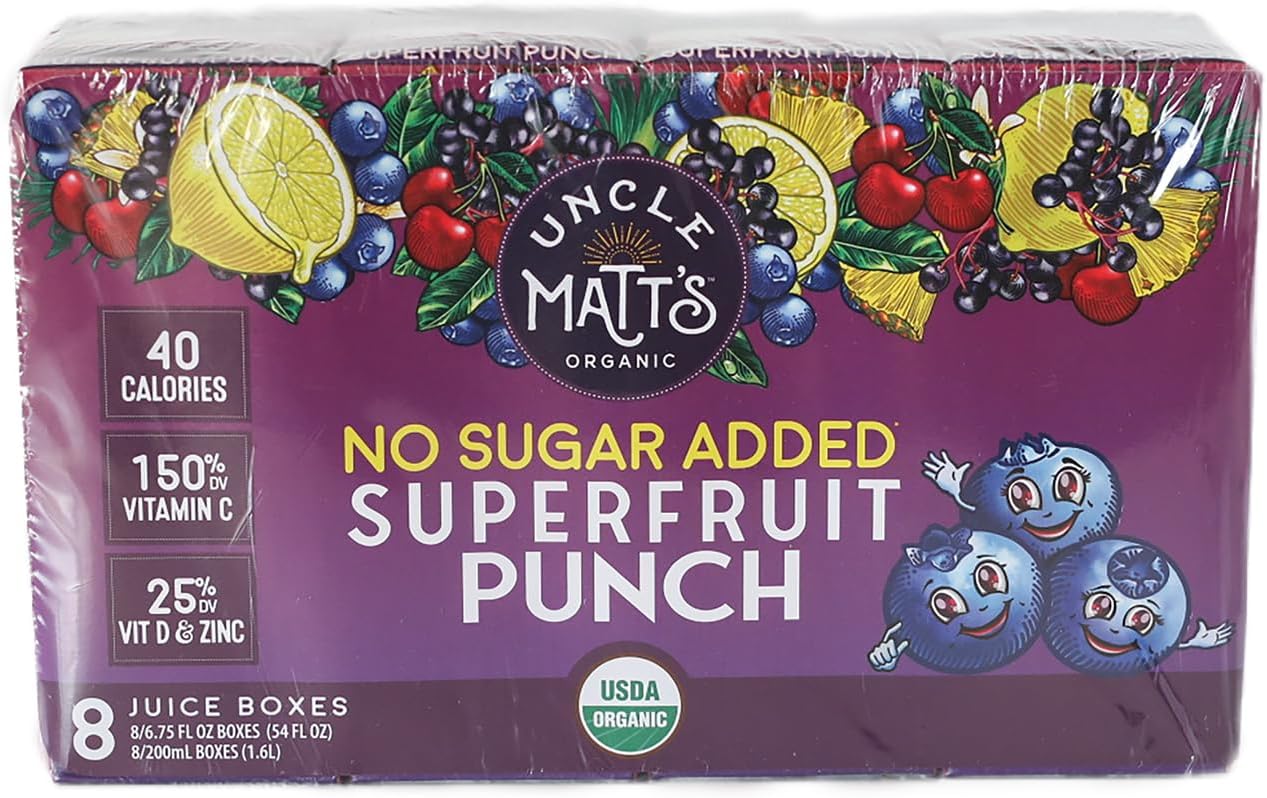 Amazon.com : Uncle Matt’s Organic No Sugar Added Superfruit Punch Juice ...