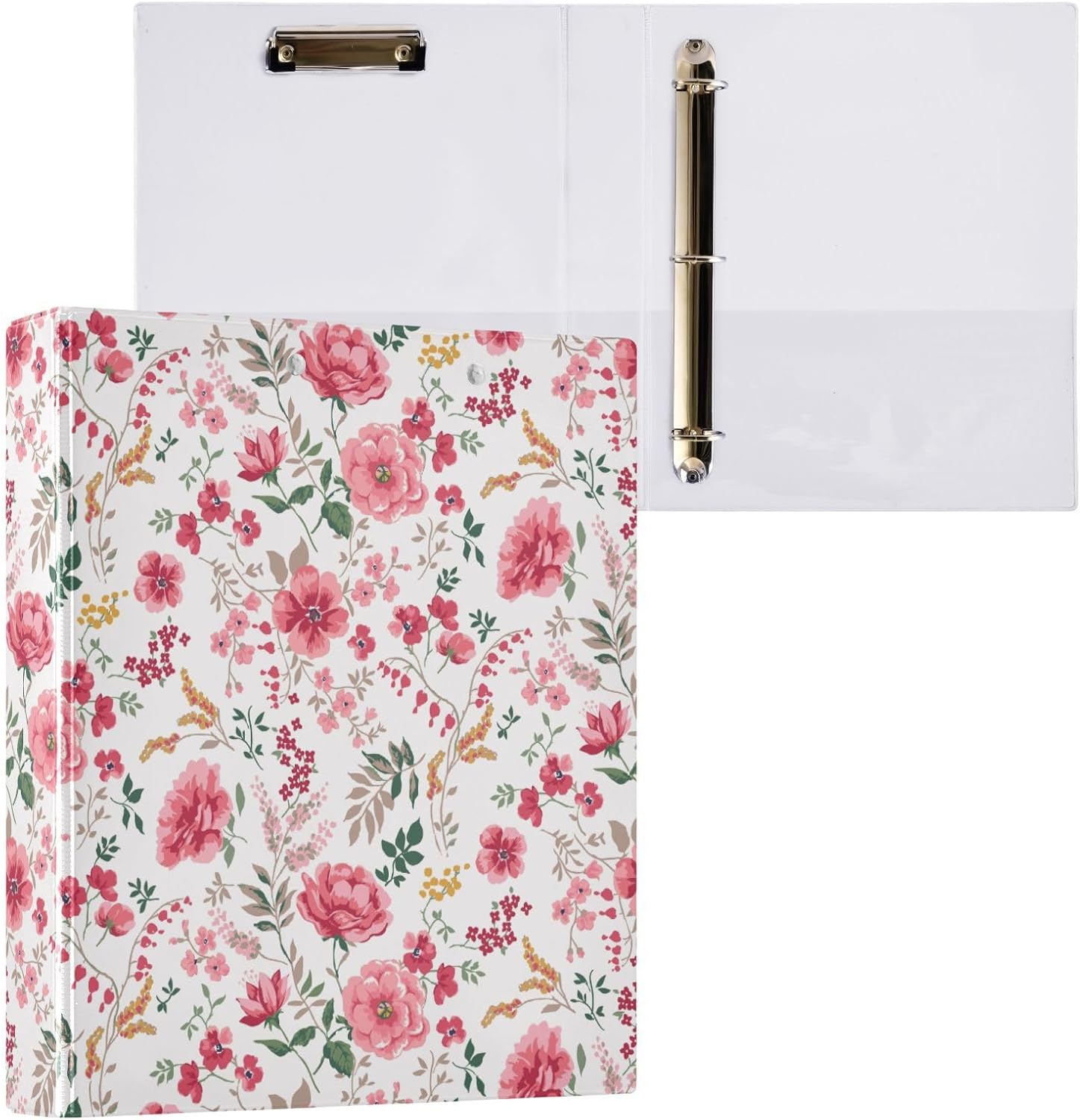 Amazon.com : Vozoza Colorful Flower Decorative 3 Ring Binder 2 Inch ...