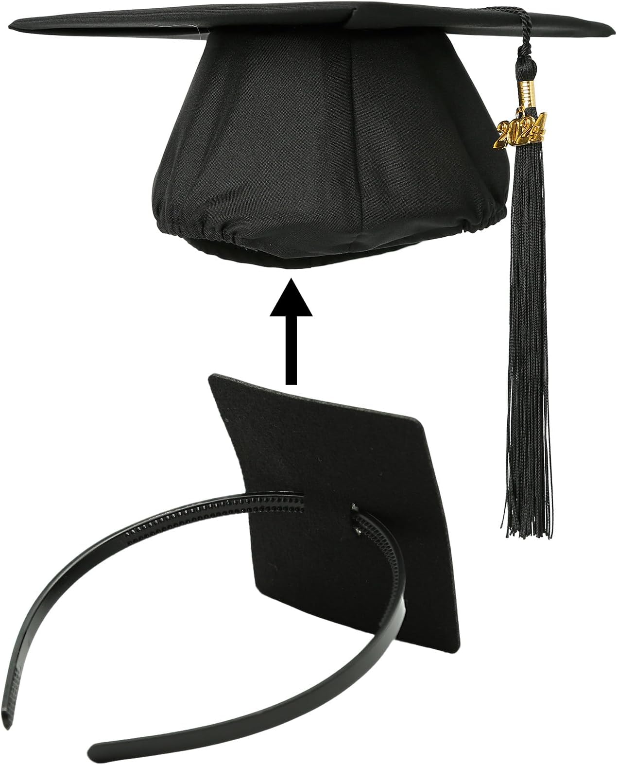 Amazon.com: PUNCHMAN Graduation Cap Headband Insert - 1pc Black Firm ...