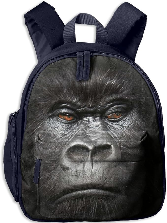 Gorilla Face Angry Gorilla Printed Kids School Backpack Cool Children ...
