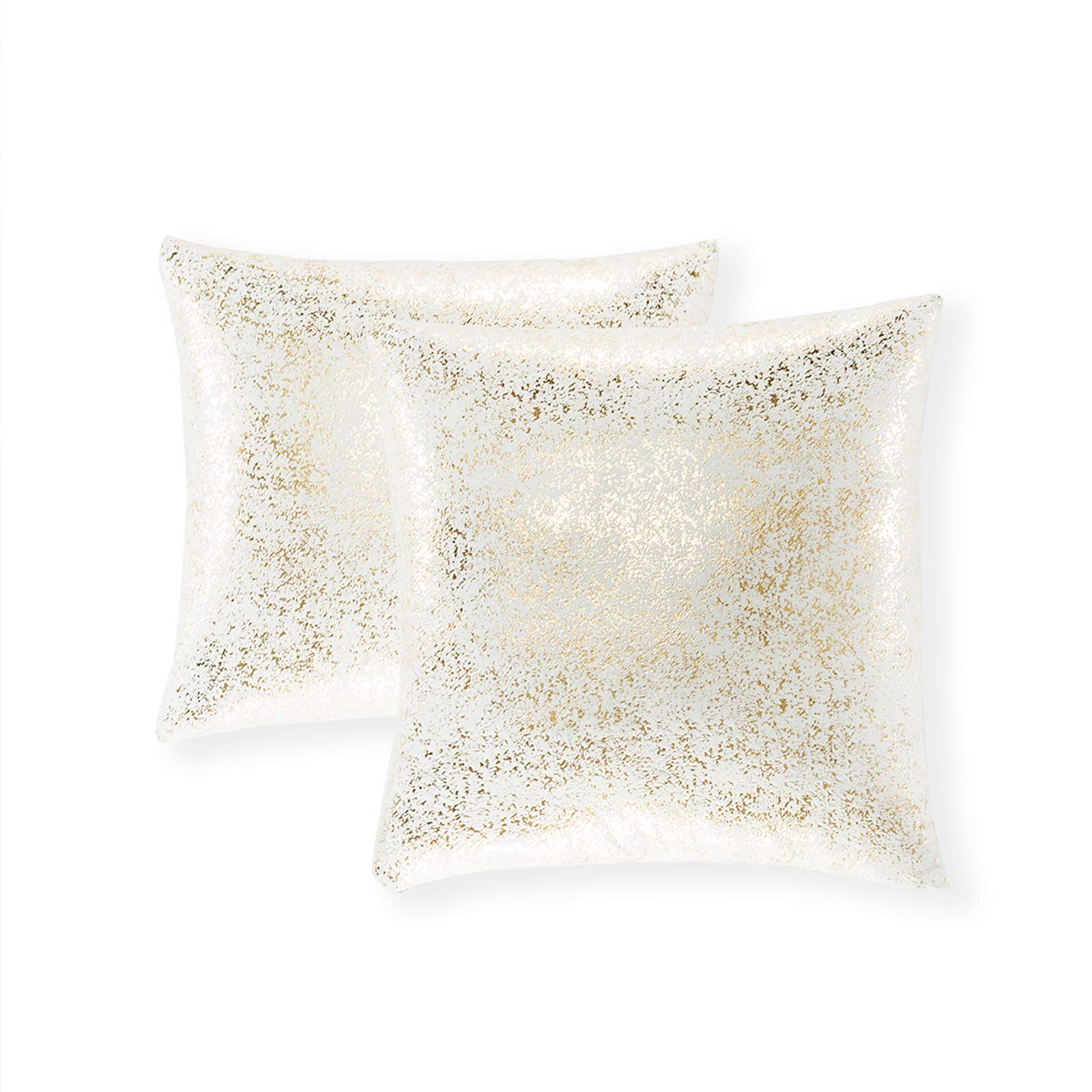 Amazon.com: Xinrjojo Decorative White Throw Pillow Covers, Gold ...