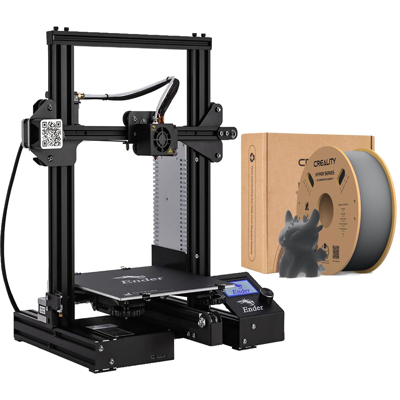 Creality Ender 3 3D Printer with Creality Hyper 3D Printer PLA Filament ...