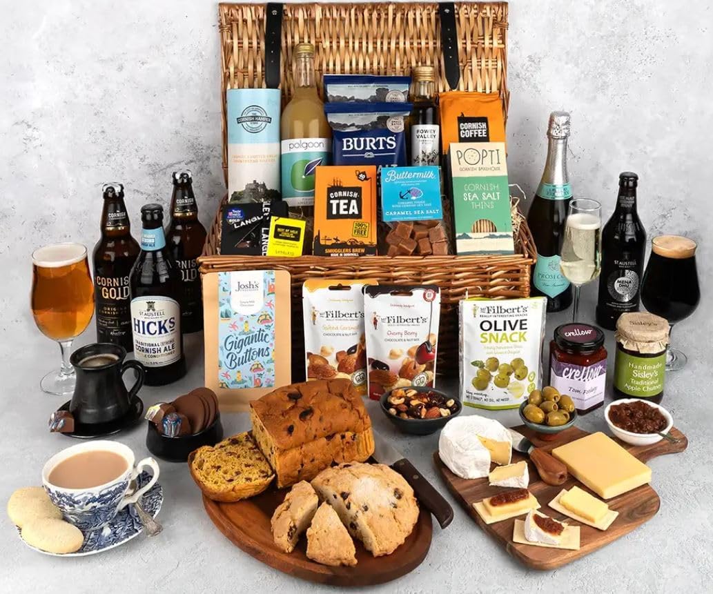 The Cornish Elegance Luxury Food and Drink Hamper - Large Artisan Gift ...