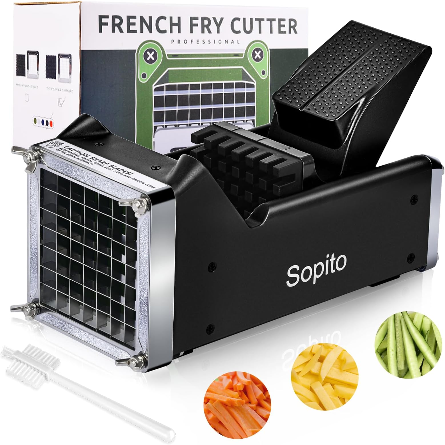 Amazon.com: French Fry Cutter By Home Basics, French Fry Cutter ...