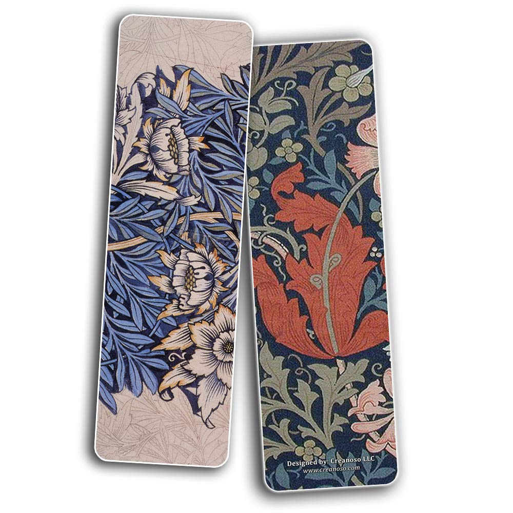 Creanoso Vintage Cards - William Morris Bookmarker Cards (12-Pack ...