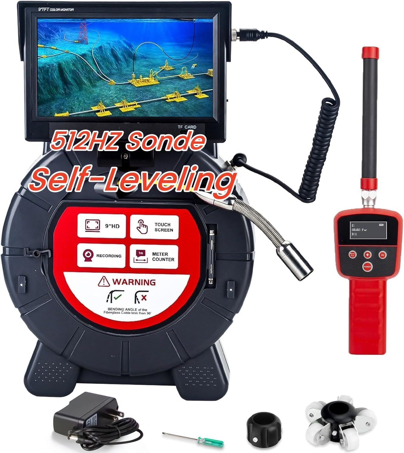 Amazon.com: SYANSPAN Sewer Inspection Camera - 9" 1080P HD Screen ...