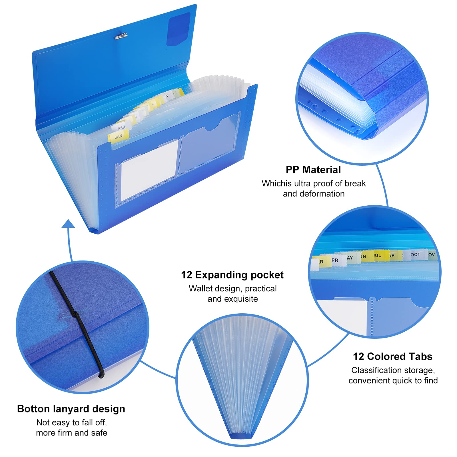 Snapklik.com : HYUNLAI Expanding File Folders 4 Pack, 10.4 5.5 Receipt ...