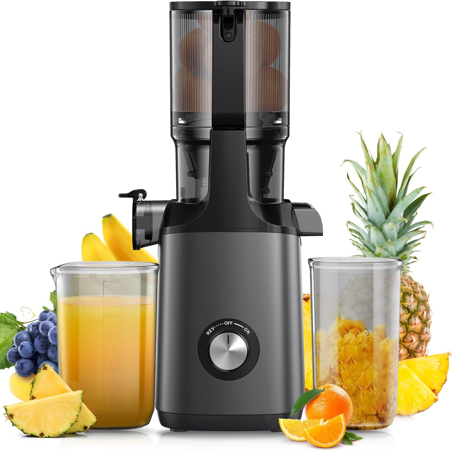 Amazon.com: AMZCHEF Cold Press Juicer - Juicer Machine with Large Feed ...
