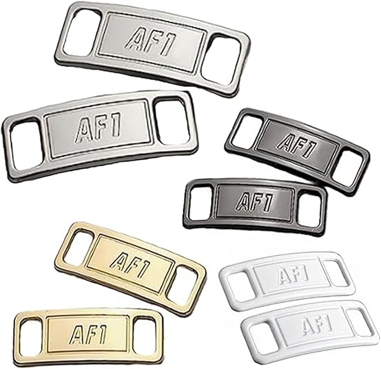 4 Pairs of AF1 Airforce One Lace Tag - Includes Silver, White, Gold ...