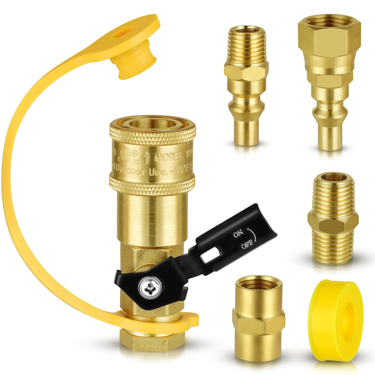 1/4" RV Quick Connect Propane Hose, Propane or Natural Gas Quick ...