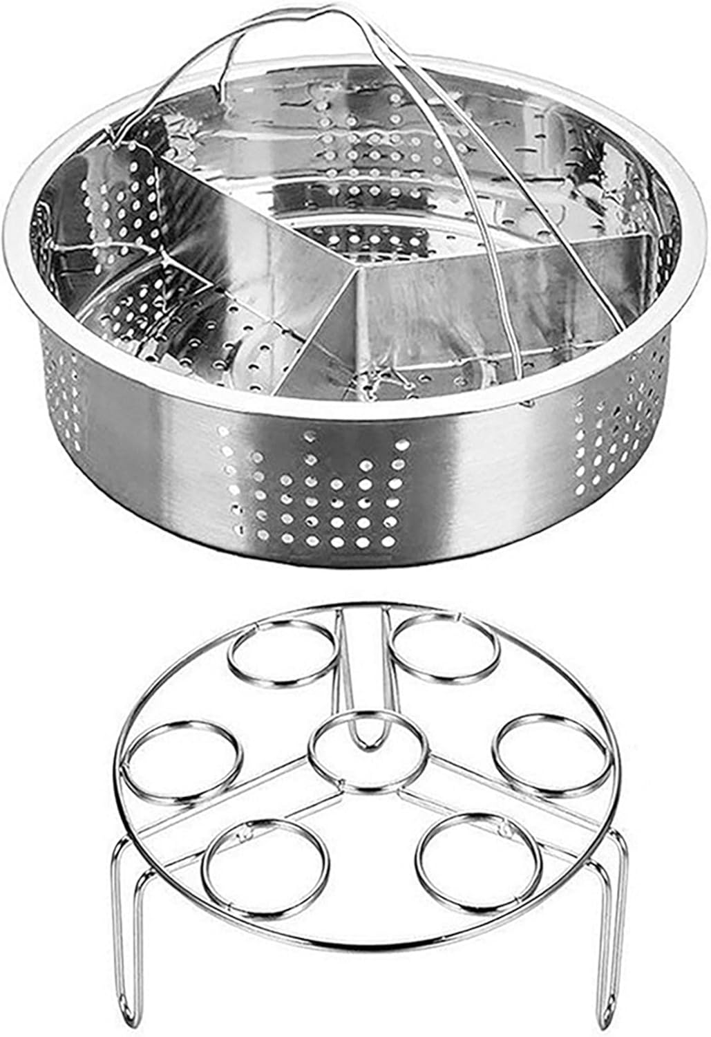 POHOVE 3Pcs Steamer Basket Rack Set,Stainless Steel Steam Baskets Rack ...