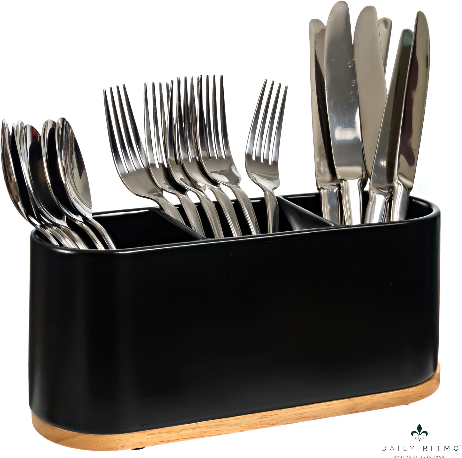 Amazon.com - YIUKEA 360° Rotating Utensil Caddy Countertop - Cutlery ...