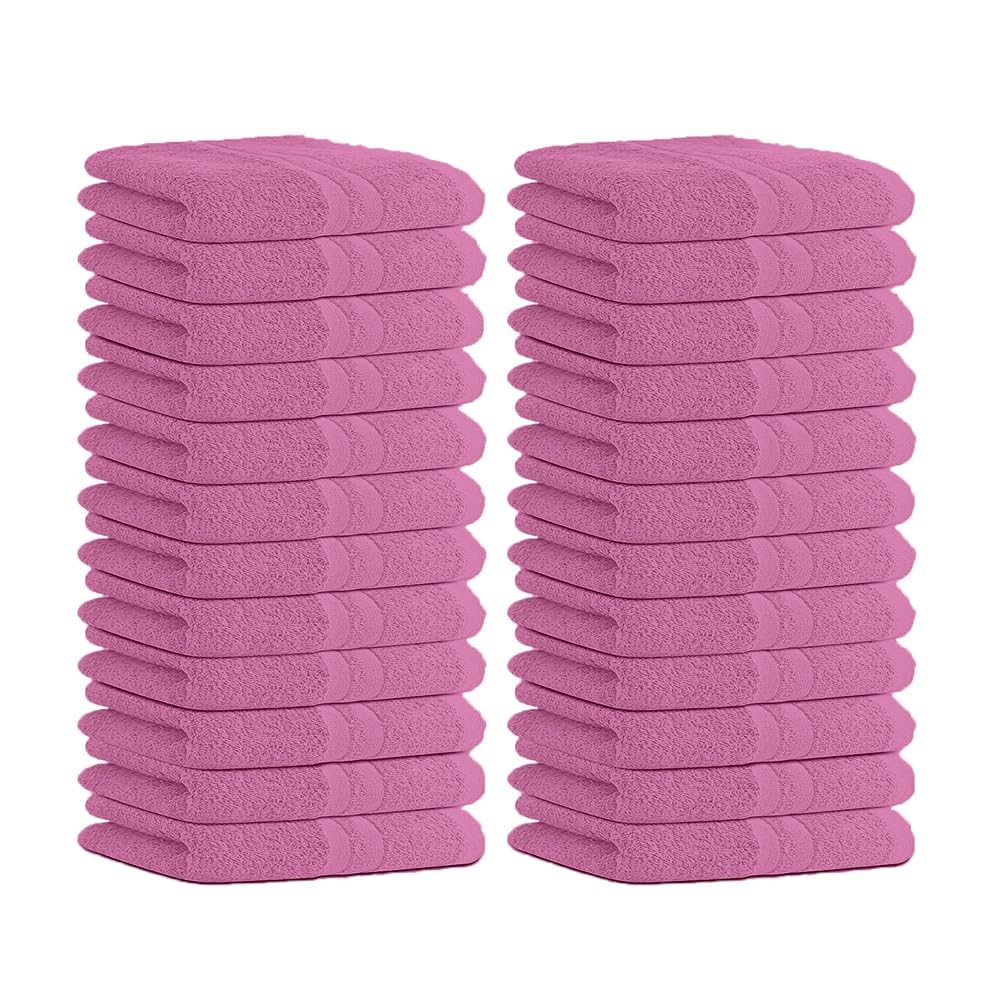 Amazon.com: STF Linen Hand Towels (Pack of 24) Pink Economy Towels ...