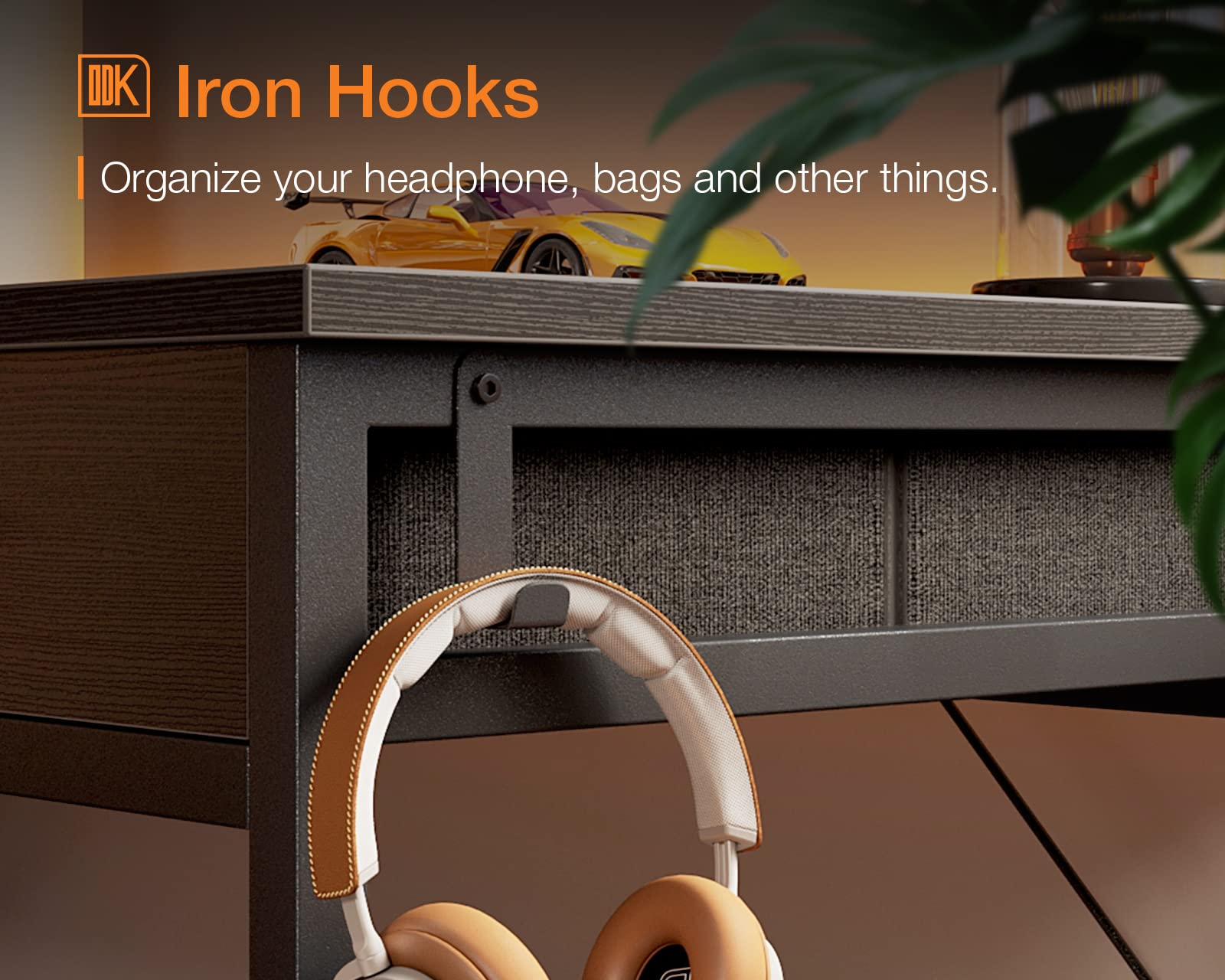 ODK 48 Inch Computer Desk with 3 Fabric Drawers, Home Office Desks with ...