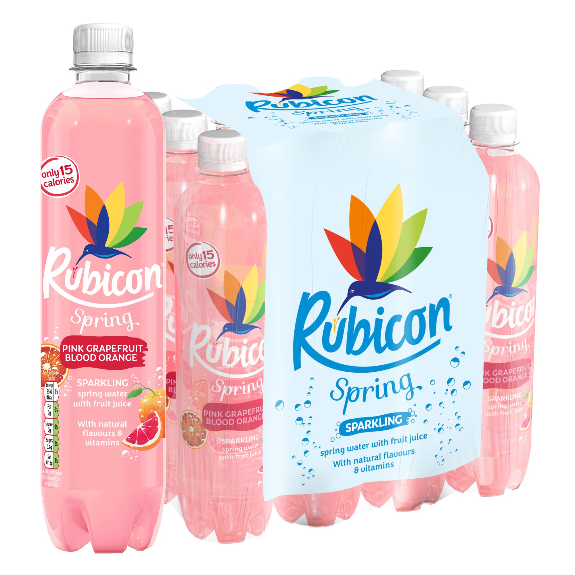 Rubicon Spring 12 Pack Pink Grapefruit & Blood Orange, Sparkling Spring ...